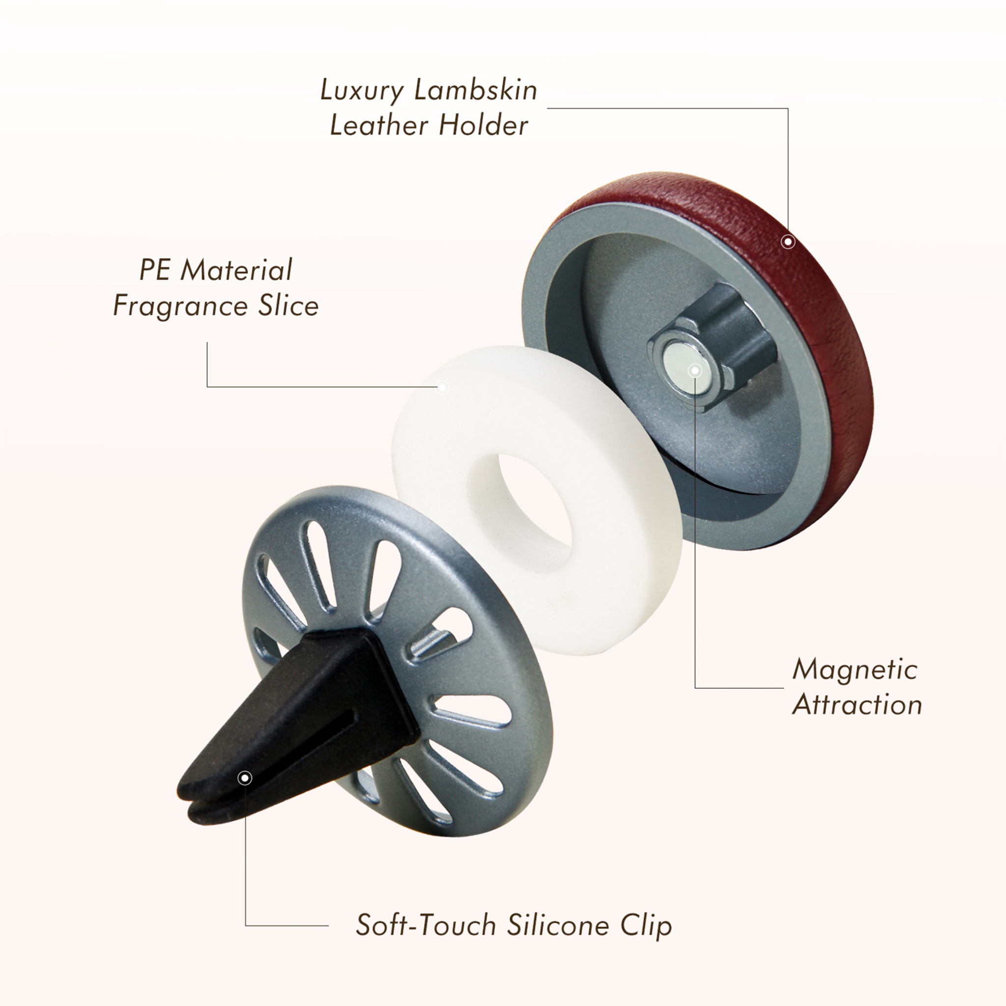 Aqua Balance Leather Car Vent Clip – English Pear & Freesia – Clark ...