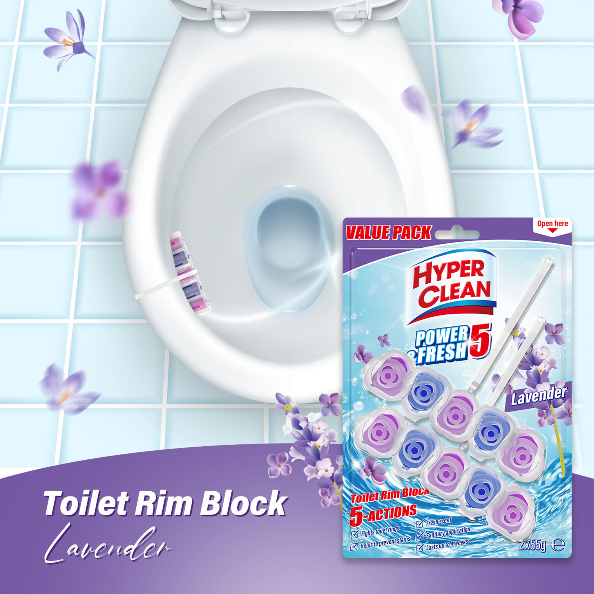 Toilet Rim Blocks 2-Pack – Lavender – Clark-Kara Pte. Ltd