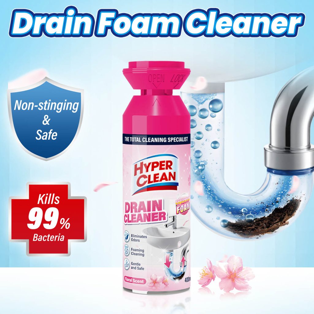 Drain Foam Cleaner 400ml – Floral – Clark-Kara Pte. Ltd