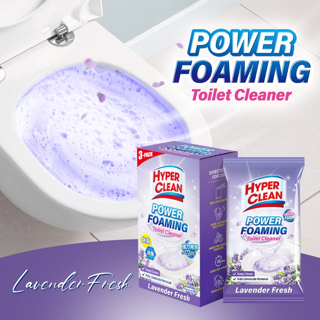 Power Foaming Toilet Cleaner 3-Pack – Lavender – Clark-Kara Pte. Ltd