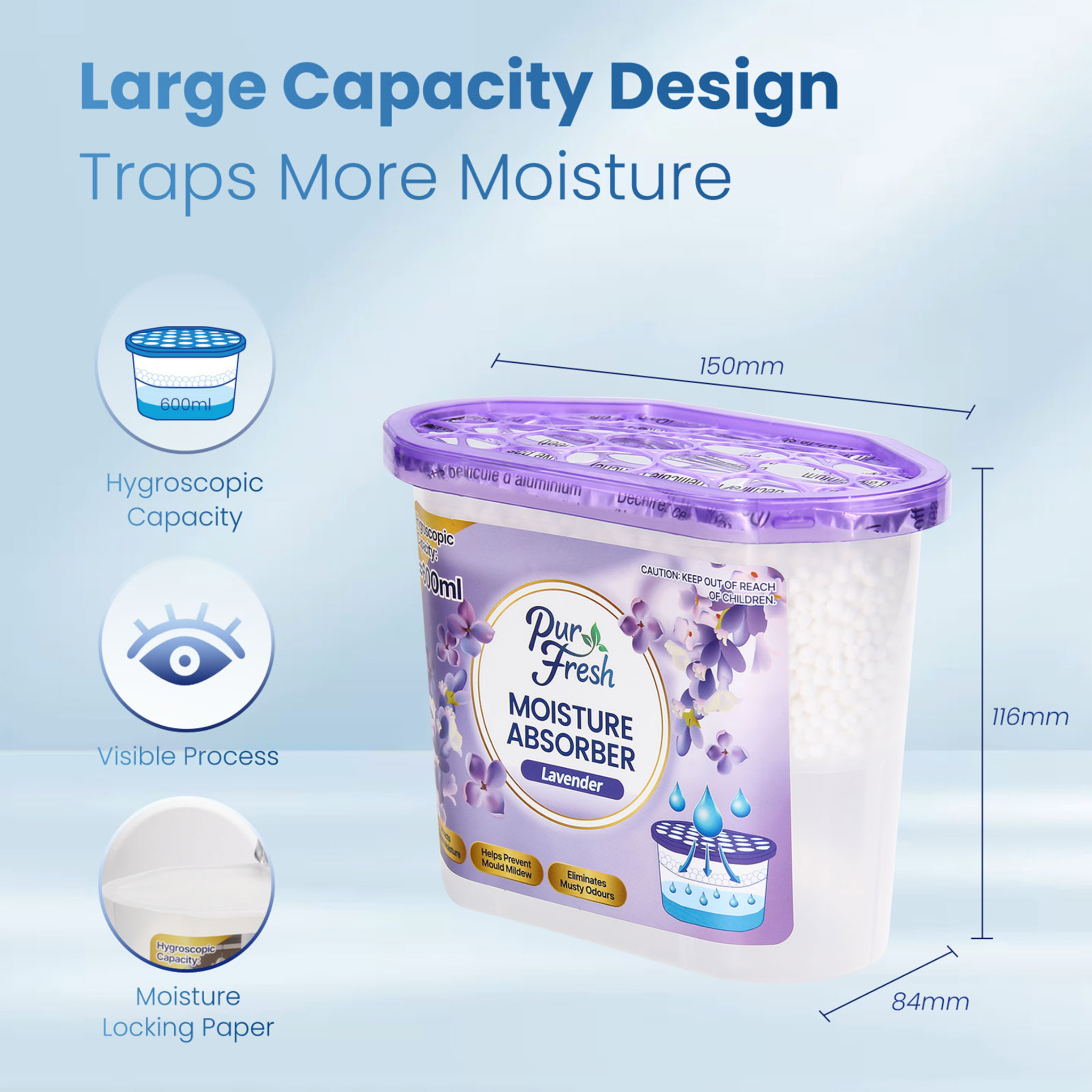 Home Dry Dehumidifying Box 600ml – Whispering Rose – Clark-Kara Pte. Ltd