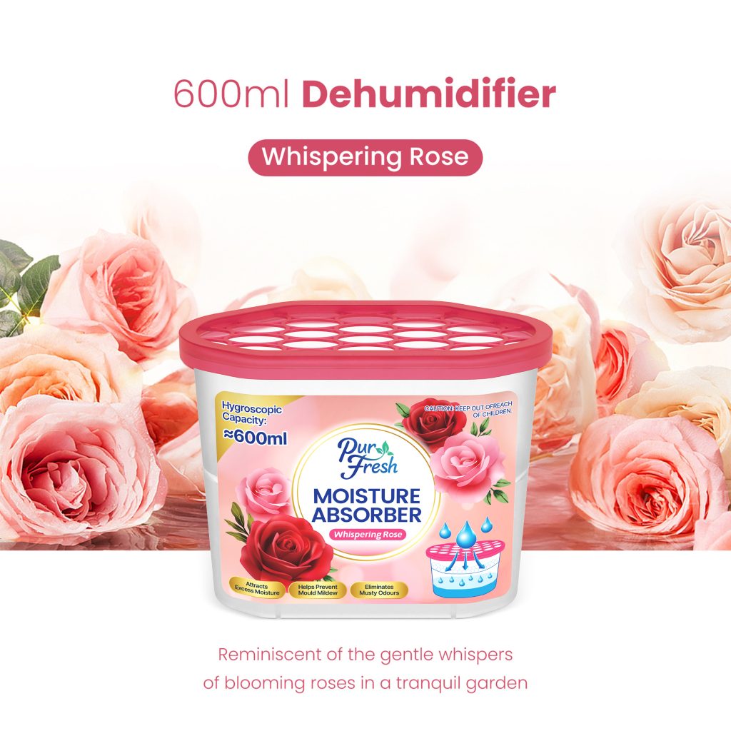 Home Dry Dehumidifying Box 600ml – Whispering Rose – Clark-Kara Pte. Ltd